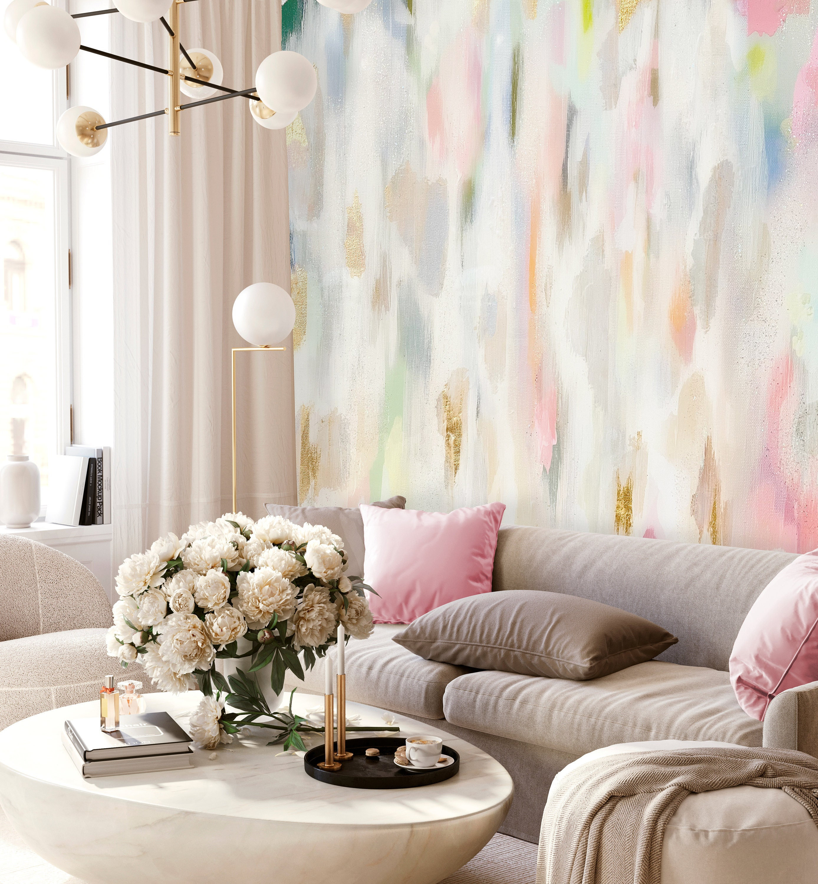 Birthday Cake Wall Mural, Removable Wallpaper, Peel and Stick Wallpaper ...