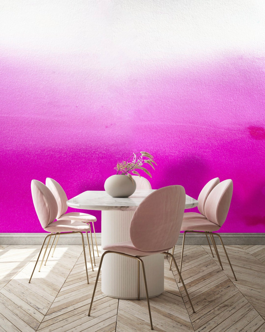 Pink Fizz Wallpaper Mural, Peel & Stick Wallpaper, Removable Wallpaper ...