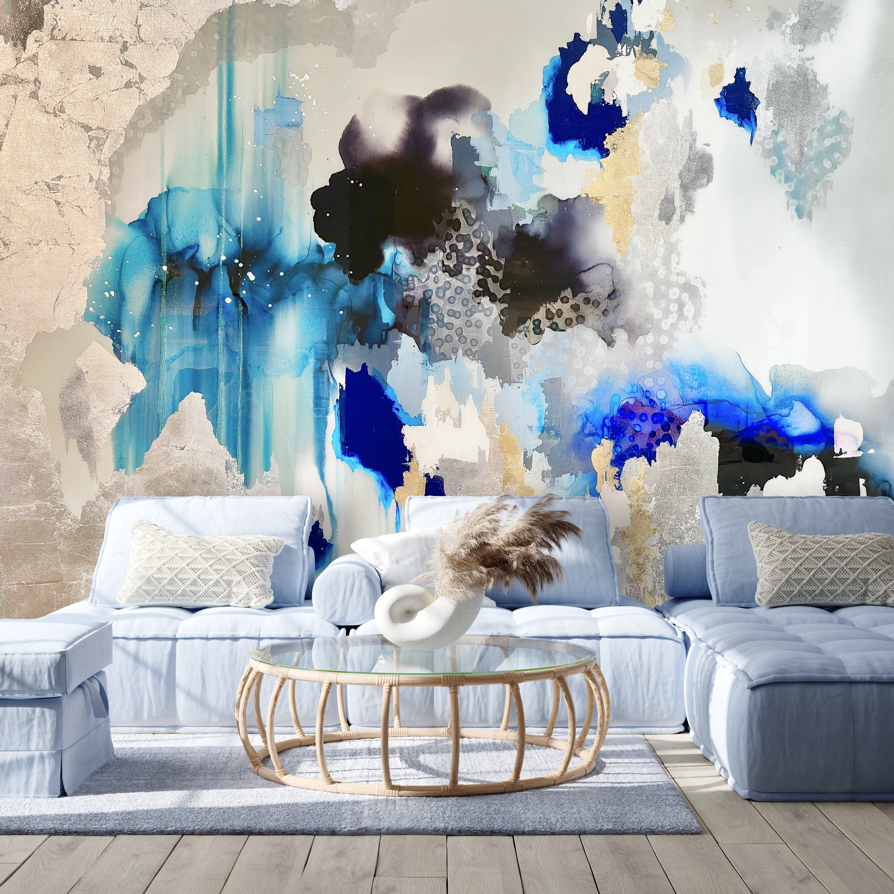 Indigo Cloud Wall Mural Removable Wall Mural Peel and Stick - Etsy