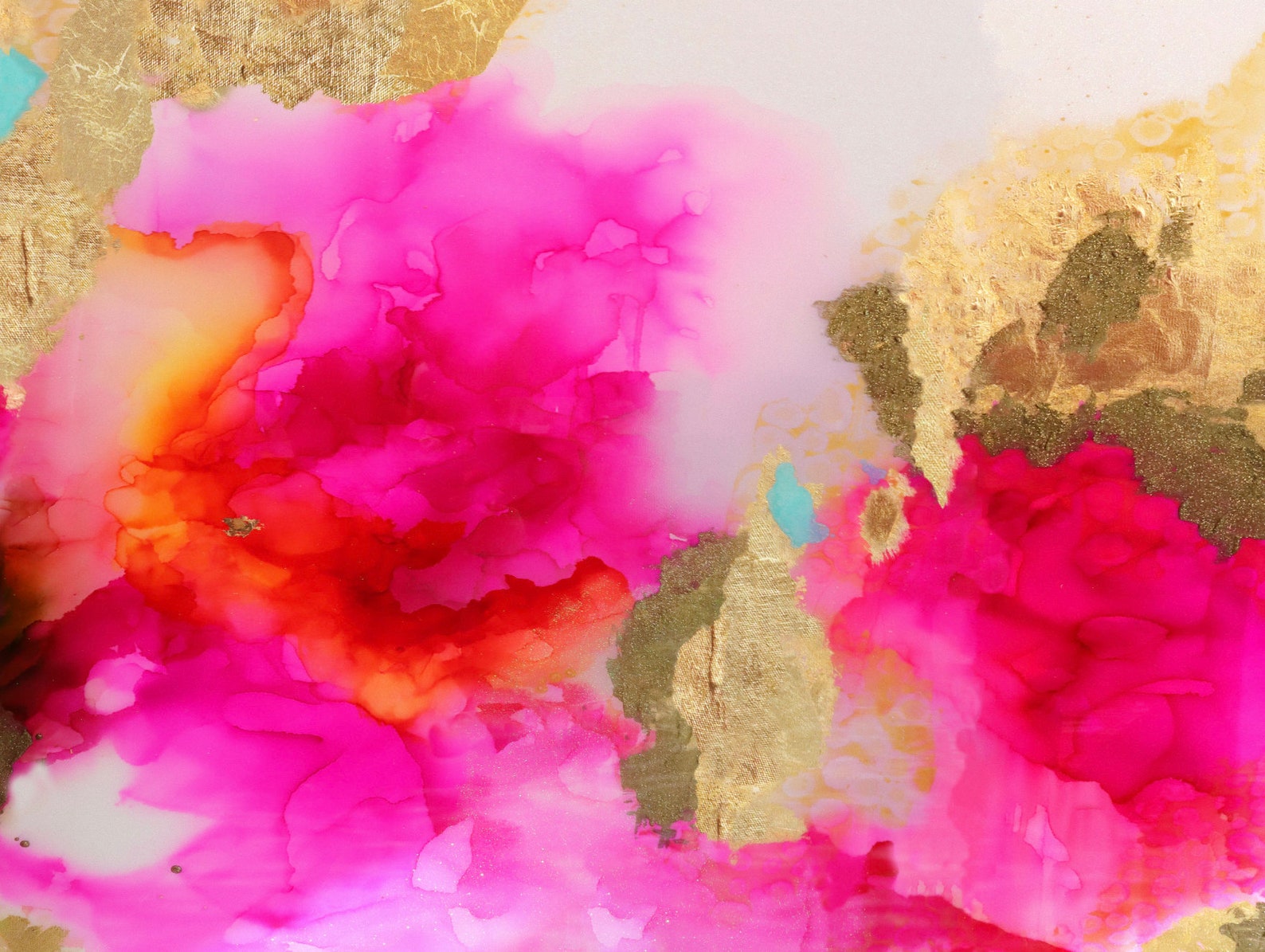 Sugar Coral Wall Mural Pink Abstract Art Hand Painted Wall | Etsy