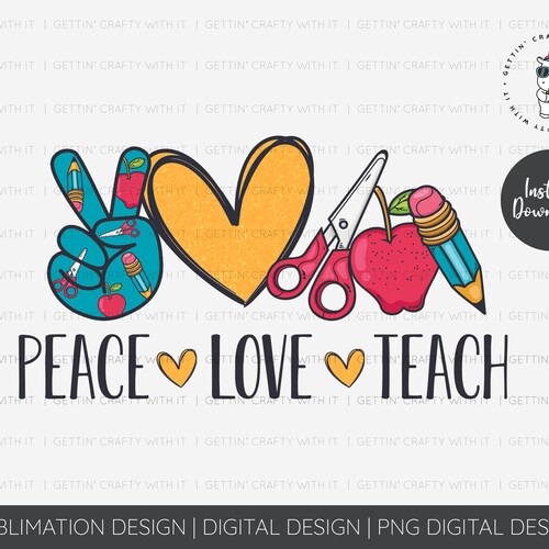 Peace Love Bake Svg/png/sublimation Digital Download Cricut - Etsy
