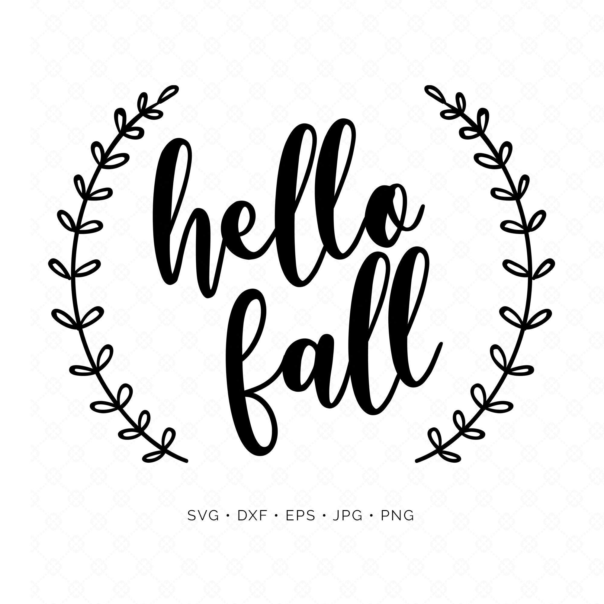 Hello Fall SVG Cut File Digital File Fall SVG | Etsy