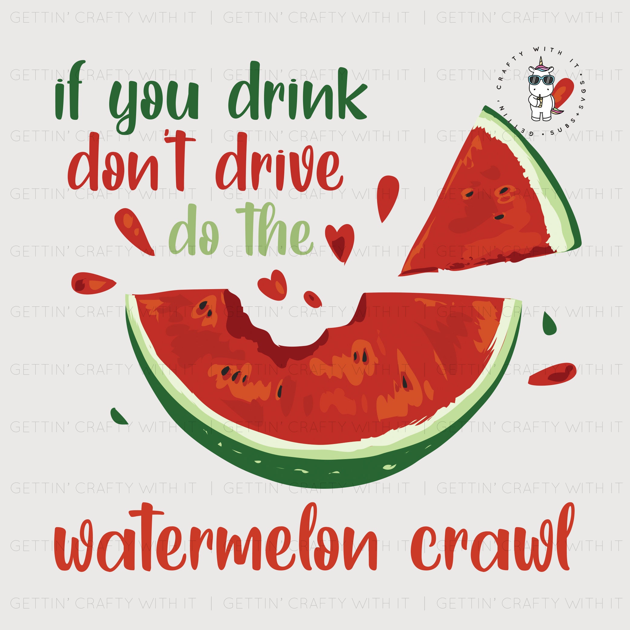 Watermelon Crawl PNG Digital Download | Etsy
