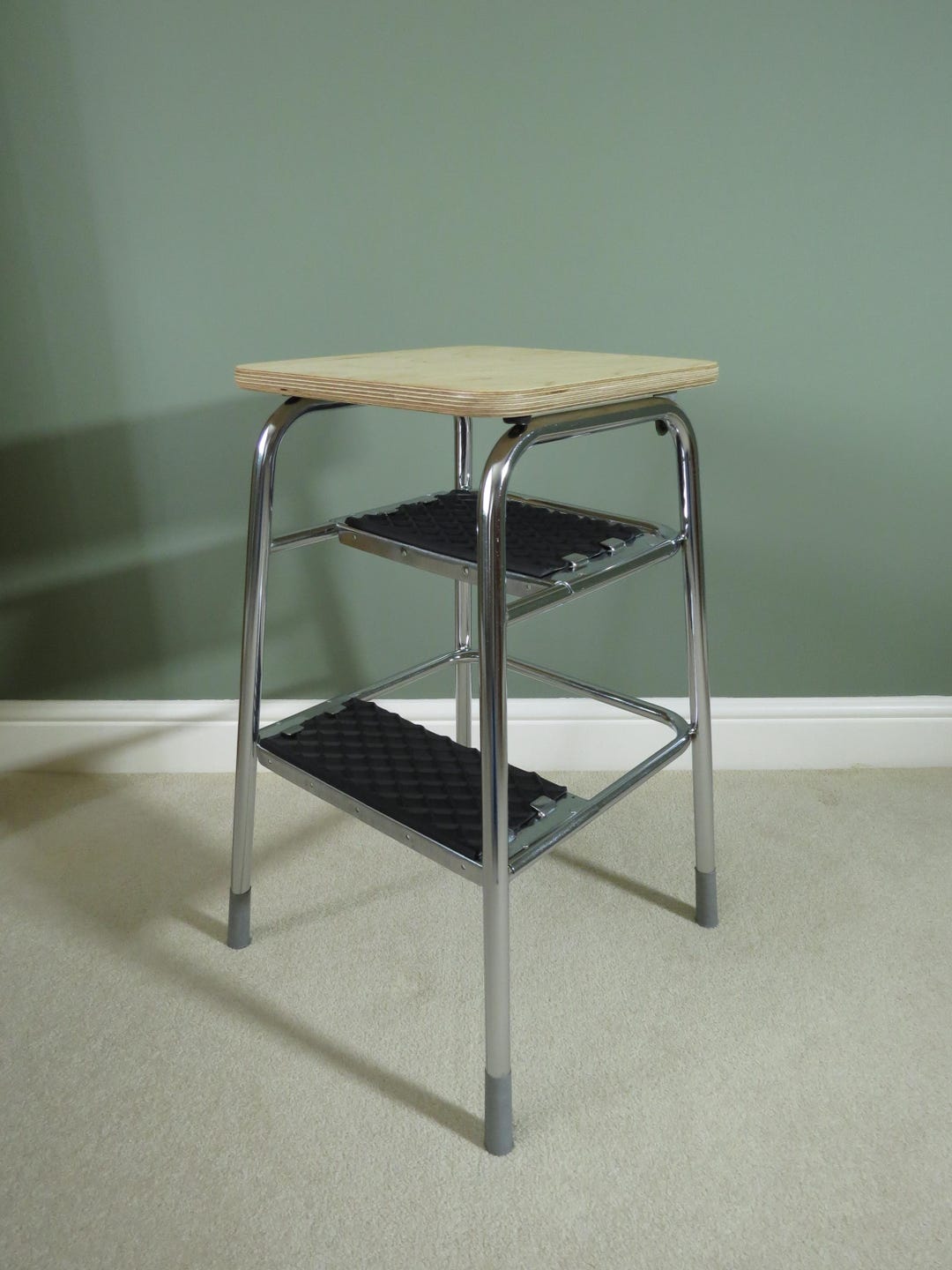 Vintage Kitchen Step Stool With Lift up Seat. - Etsy
