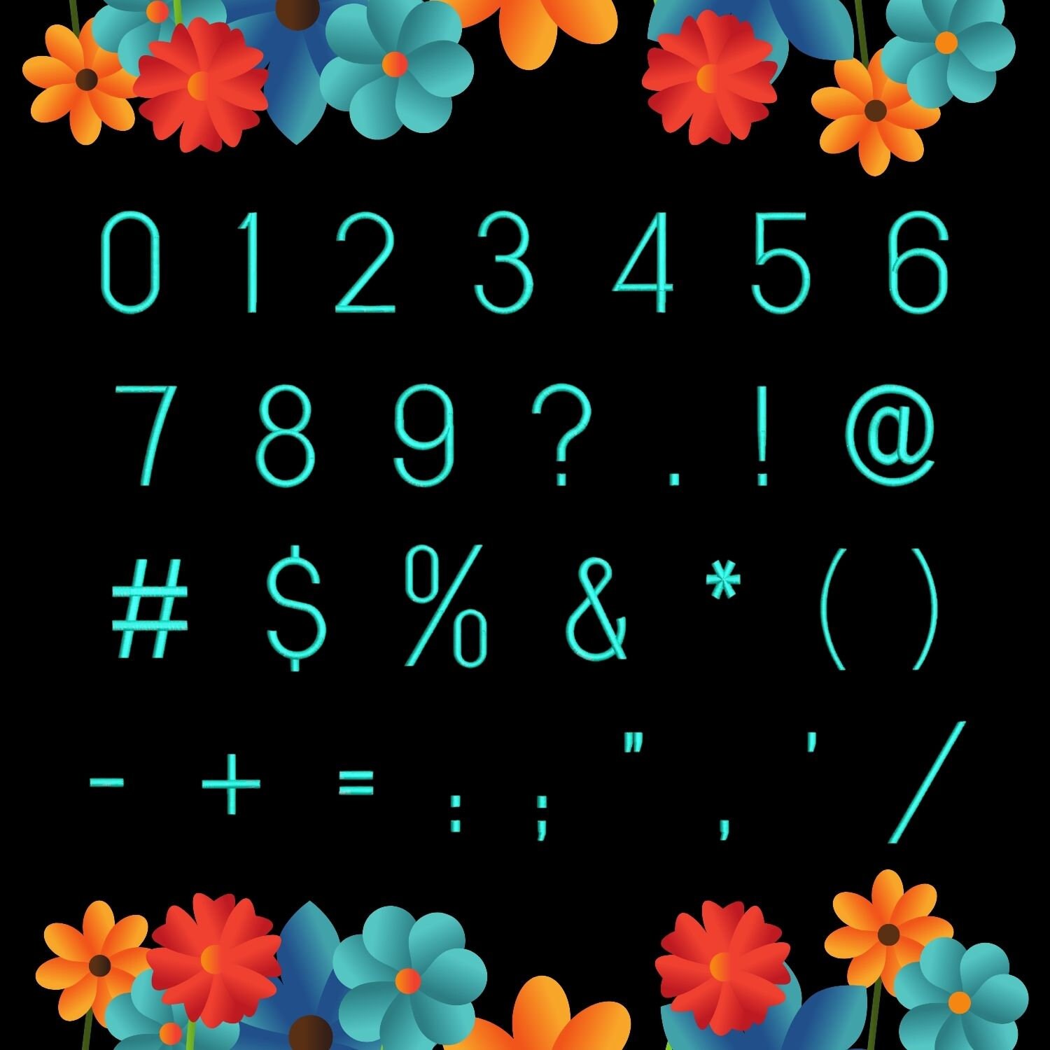 Narrow Block Embroidery Fontspesdstbx Fileembroidery - Etsy