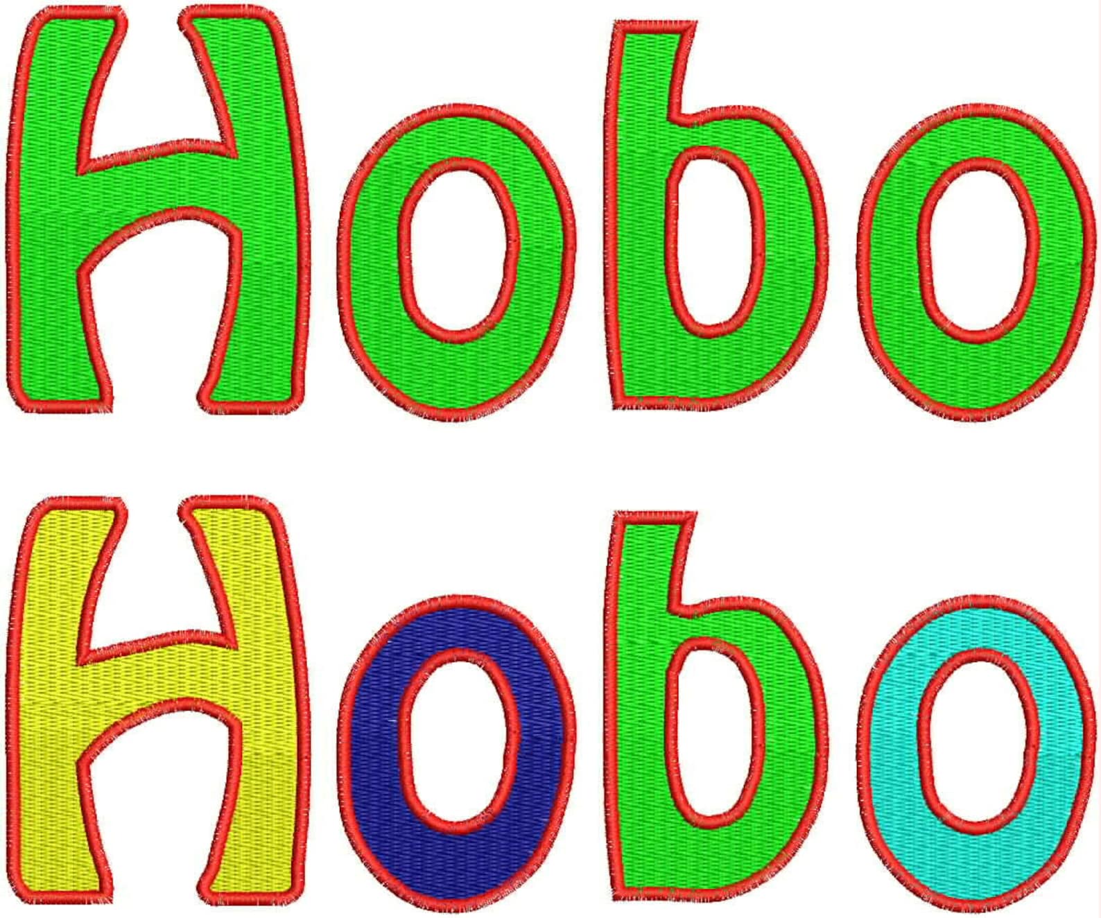 Hobo 2 Colorfillsatin Embroidery Fonts Machine Embroidery - Etsy