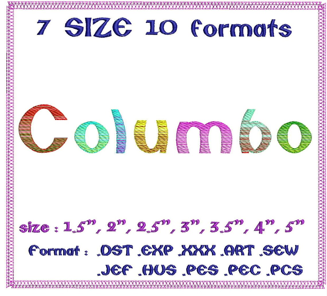 Columbo Blending Embroidery Fonts Machine Embroidery Designs - Etsy