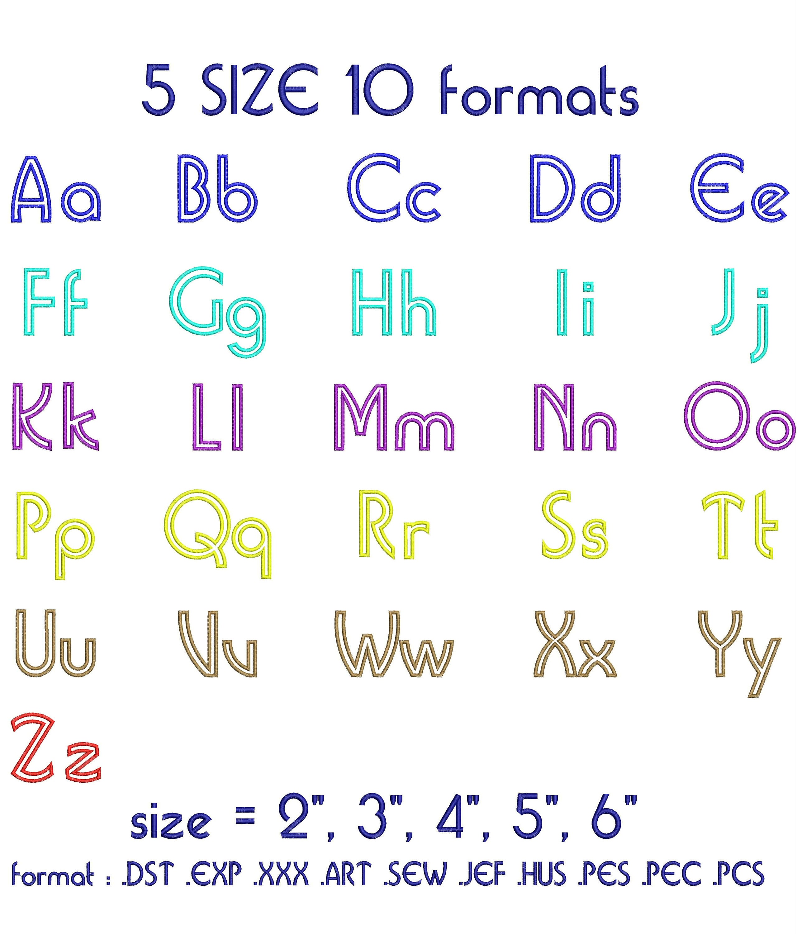 Art Block Applique Font Embroidery Designs Machine Embroidery - Etsy