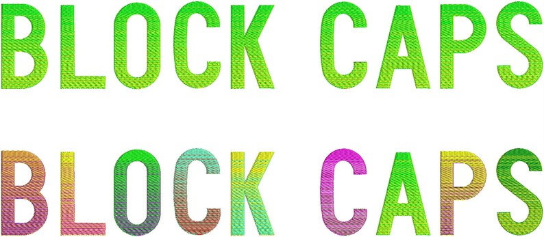Block Caps Blending Embroidery Fonts Machine Embroidery | Etsy
