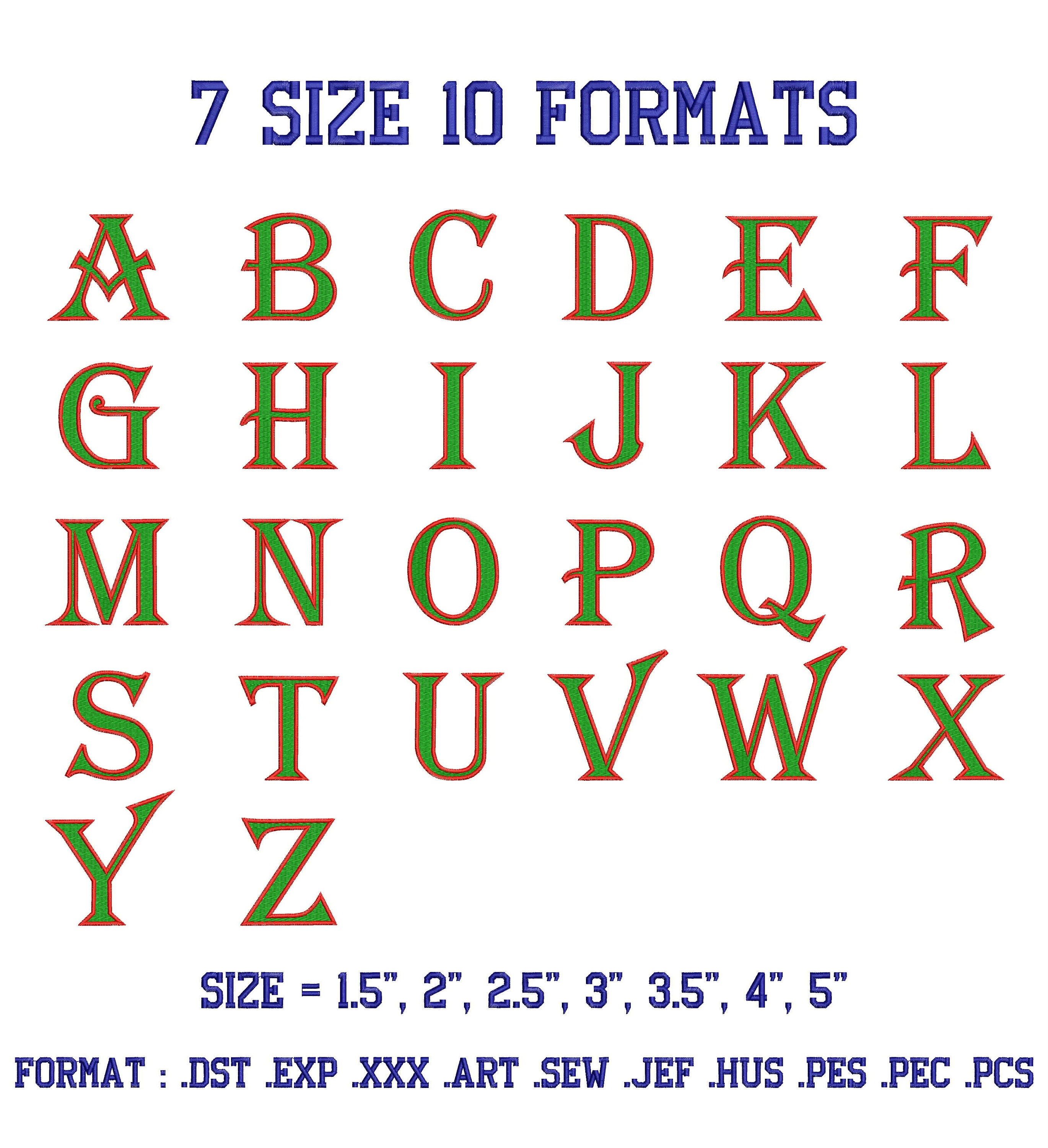 Angle Block 2 Colorfillsatin Embroidery Fonts Machine | Etsy