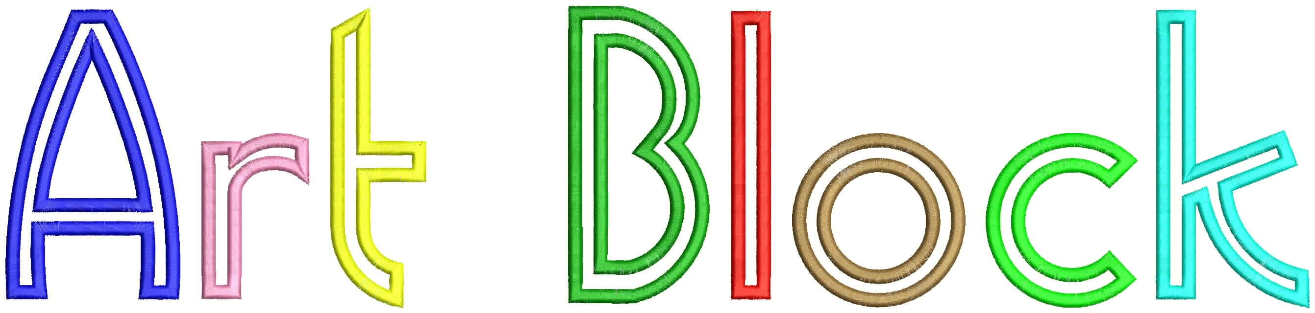 Art Block Applique Font Embroidery Designs Machine Embroidery - Etsy