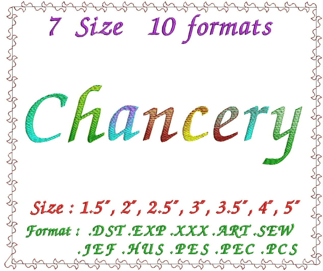 Chancery Blending Embroidery Fonts Machine Embroidery Designs Monogram ...