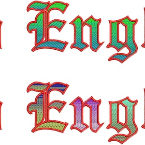 Old English 3 Color(fill+satin) Embroidery Fonts Machine Embroidery ...