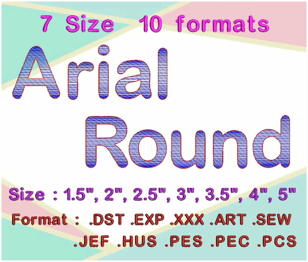 Arial Round Sketch Embroidery Font Machine Embroidery Designs Monogram ...