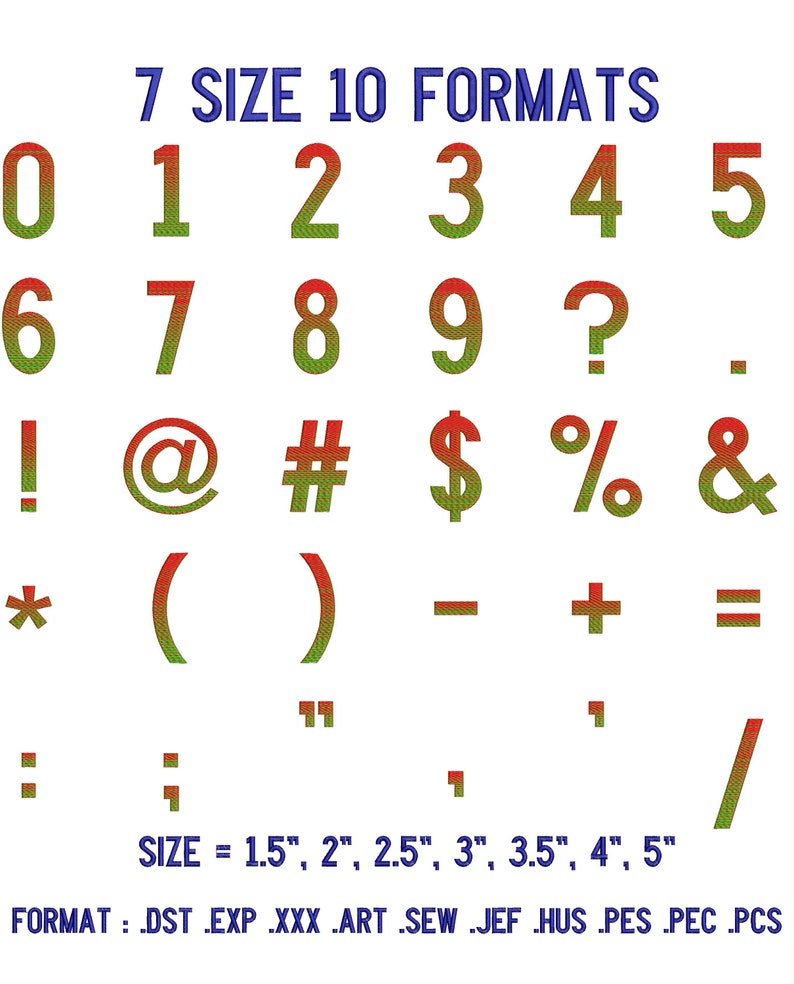 Block Caps Blending Embroidery Fonts Machine Embroidery - Etsy