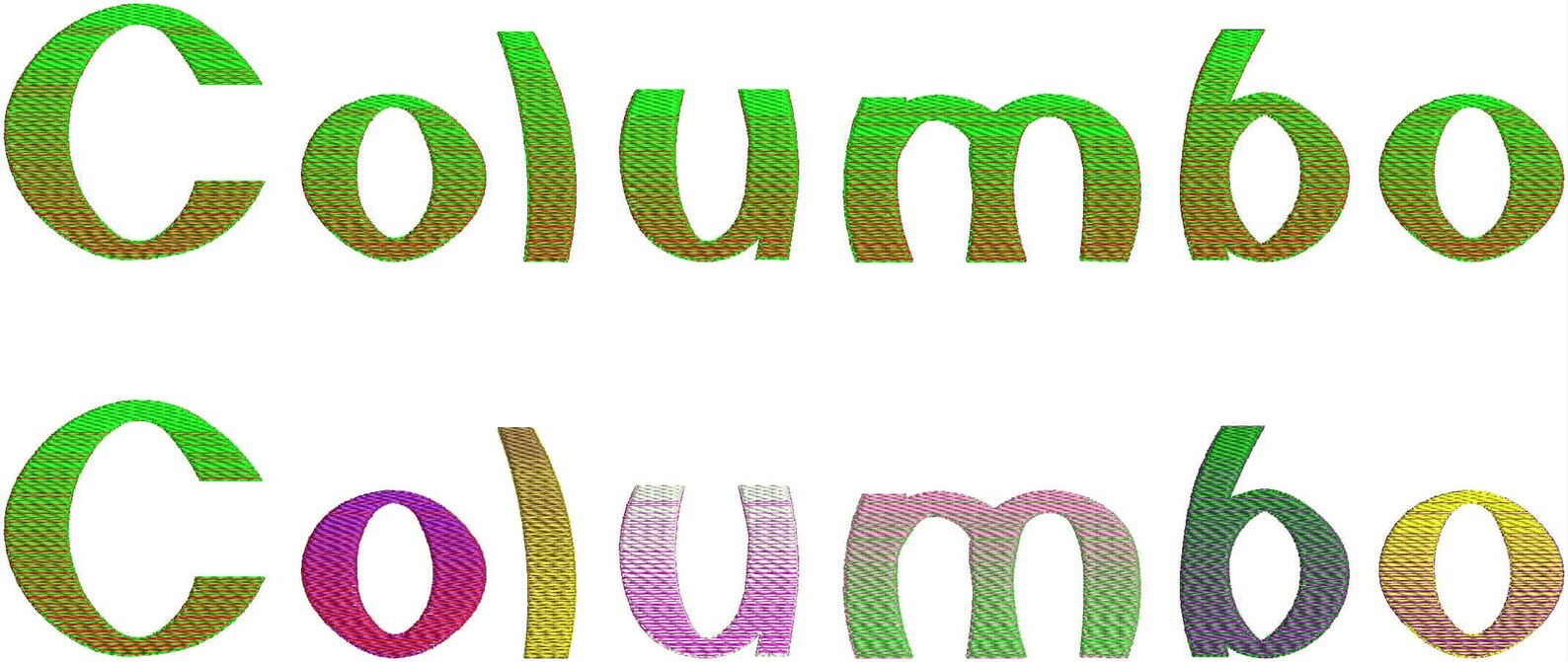 Columbo Blending Embroidery Fonts Machine Embroidery Designs - Etsy