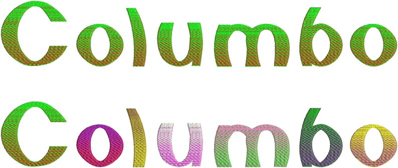 Columbo Blending Embroidery Fonts Machine Embroidery Designs - Etsy