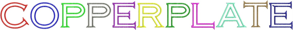 Copper plate Applique Font Embroidery Designs Machine | Etsy