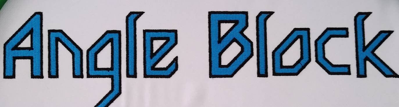 Angle Block 2 Colorfillsatin Embroidery Fonts Machine | Etsy