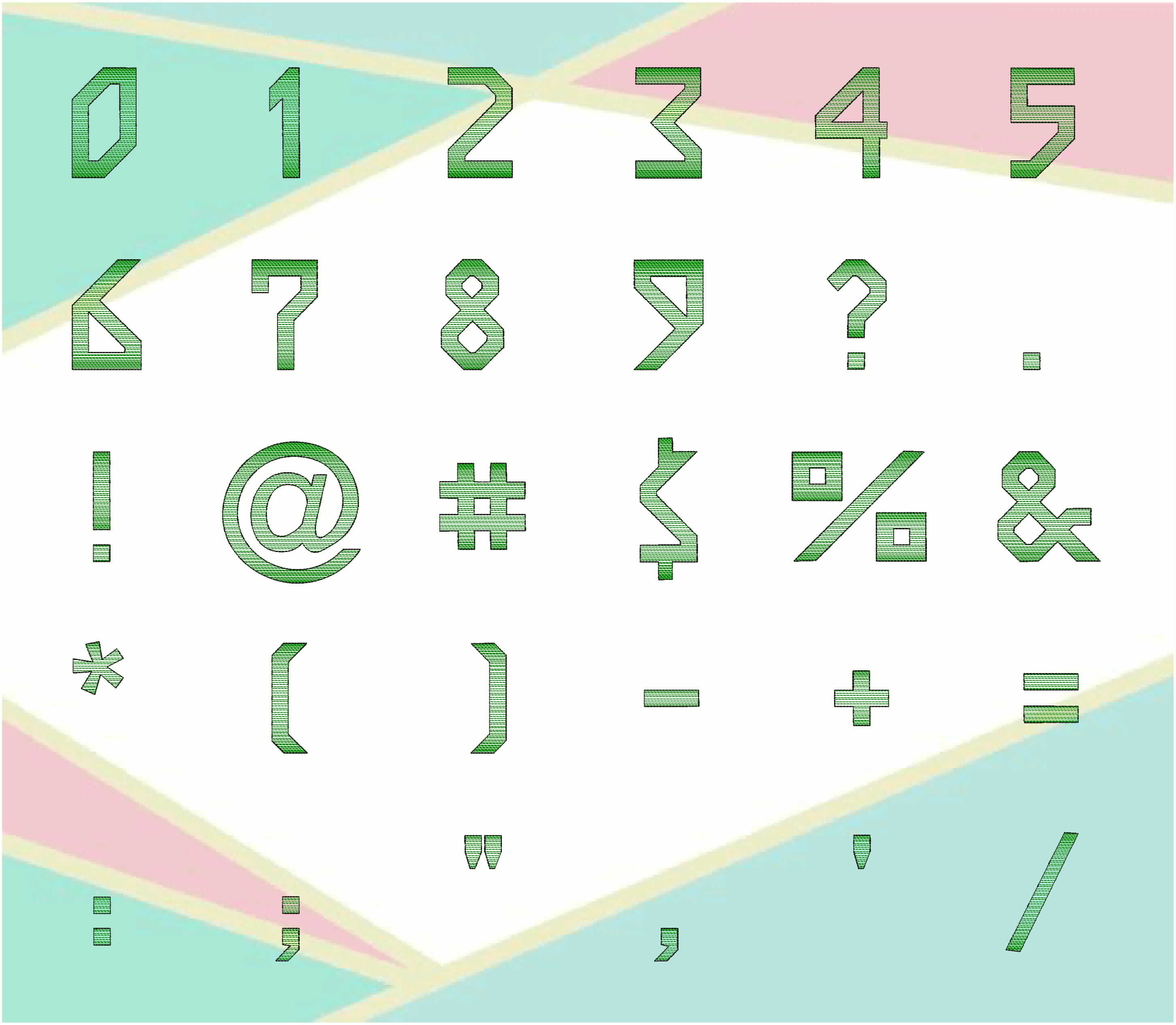 Angle Block Sketch Embroidery Font Machine Embroidery Designs | Etsy