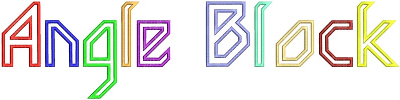 Angle Block Applique Font Embroidery Designs Machine Embroidery Designs ...