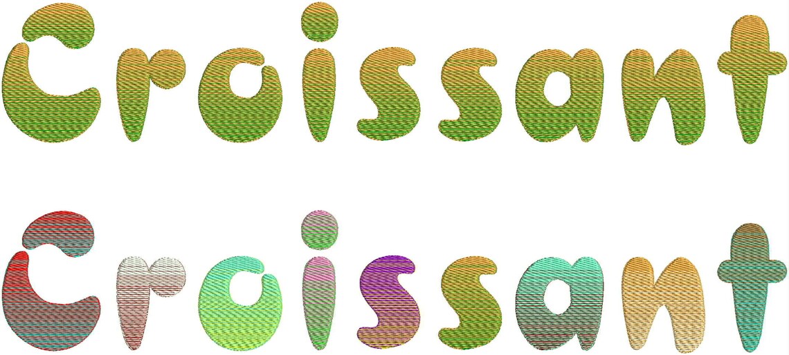 Croissant Blending Embroidery Fonts Machine Embroidery Designs Monogram ...