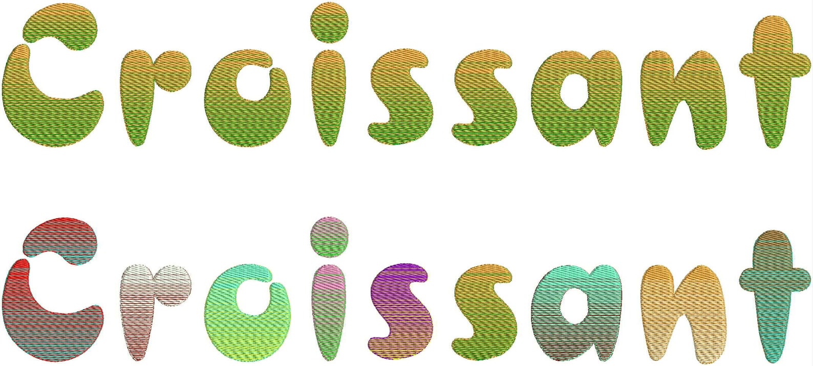Croissant Blending Embroidery Fonts Machine Embroidery Designs Monogram ...