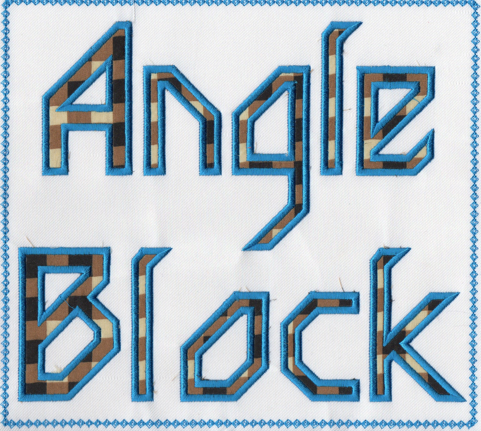 Angle Block Applique Font Embroidery Designs Machine Embroidery Designs ...