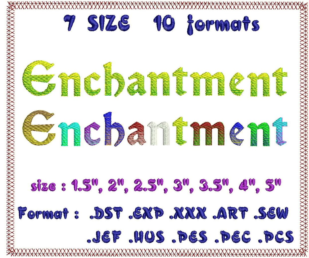 Enchantment Blending Embroidery Fonts Machine Embroidery Designs ...