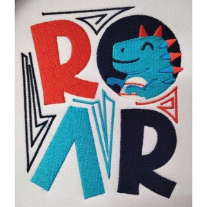 Cute Dinosaur With Roar Embroidery Designs,cartoon Machine Embroidery ...
