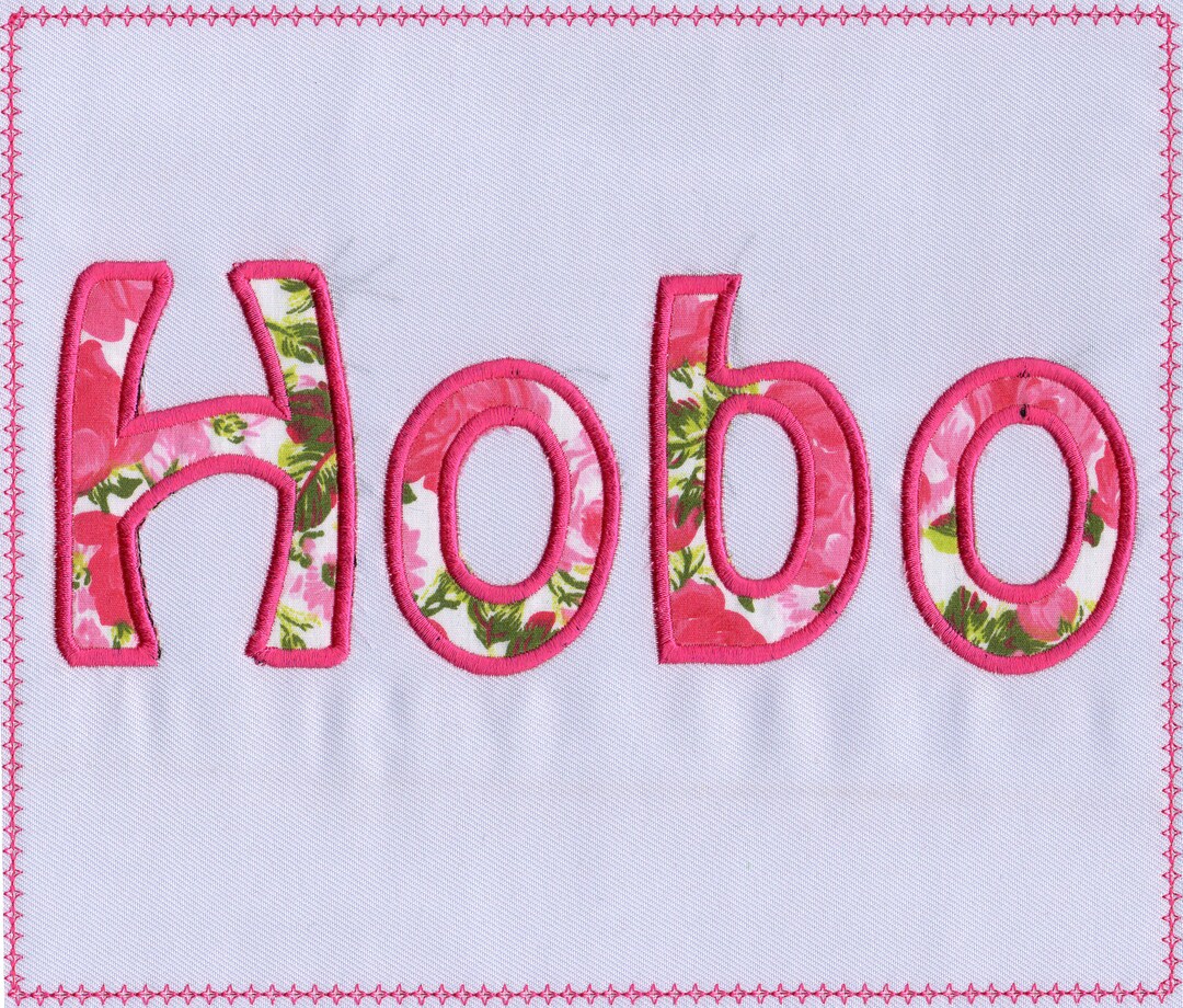 Hobo Applique Font Embroidery Designs Machine Embroidery Designs ...