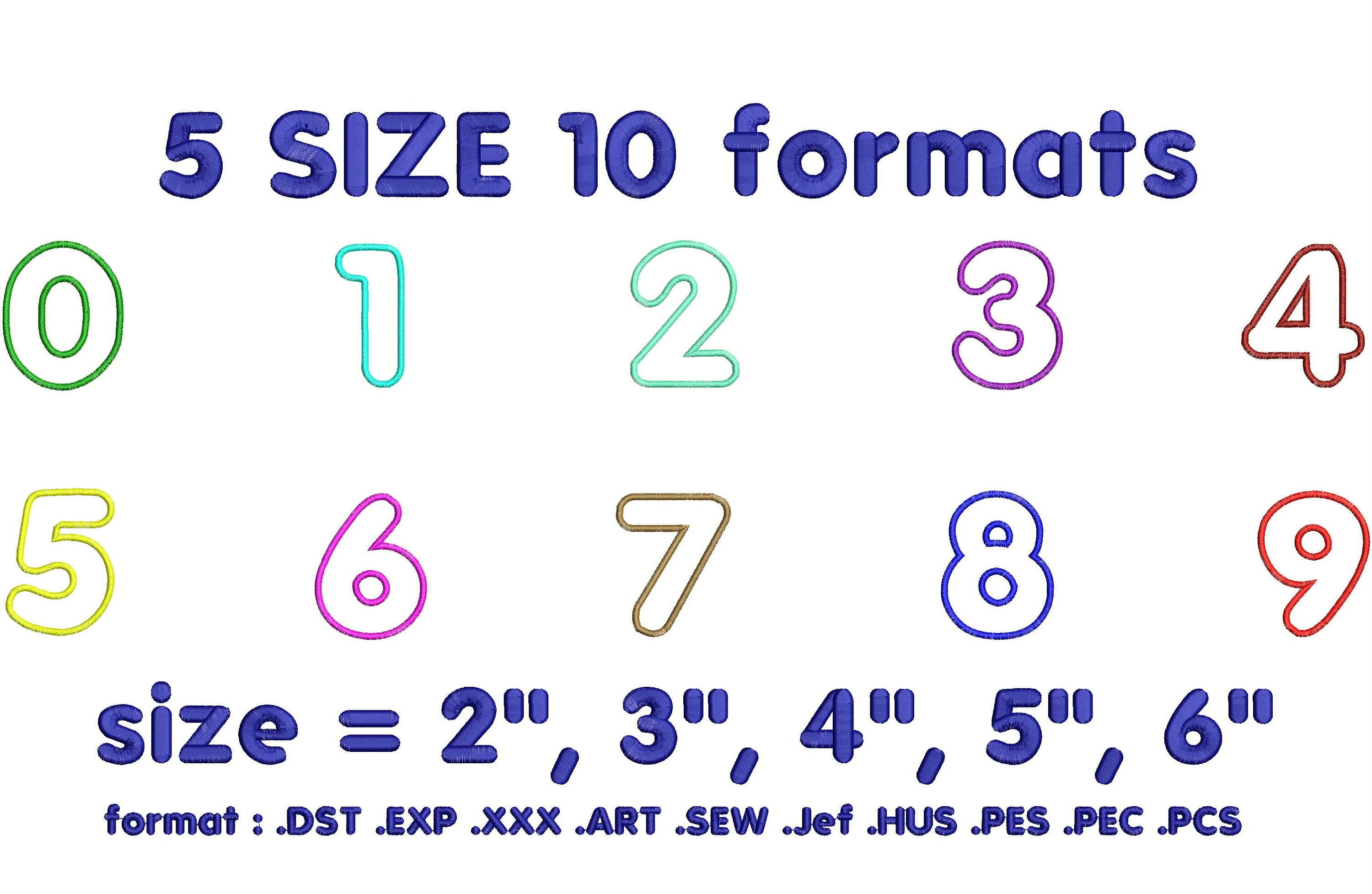 Round Block Applique Font Embroidery Designs Machine - Etsy 日本