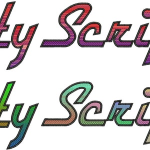 City Script 3 Color(fill+satin) Embroidery Fonts Machine Embroidery ...