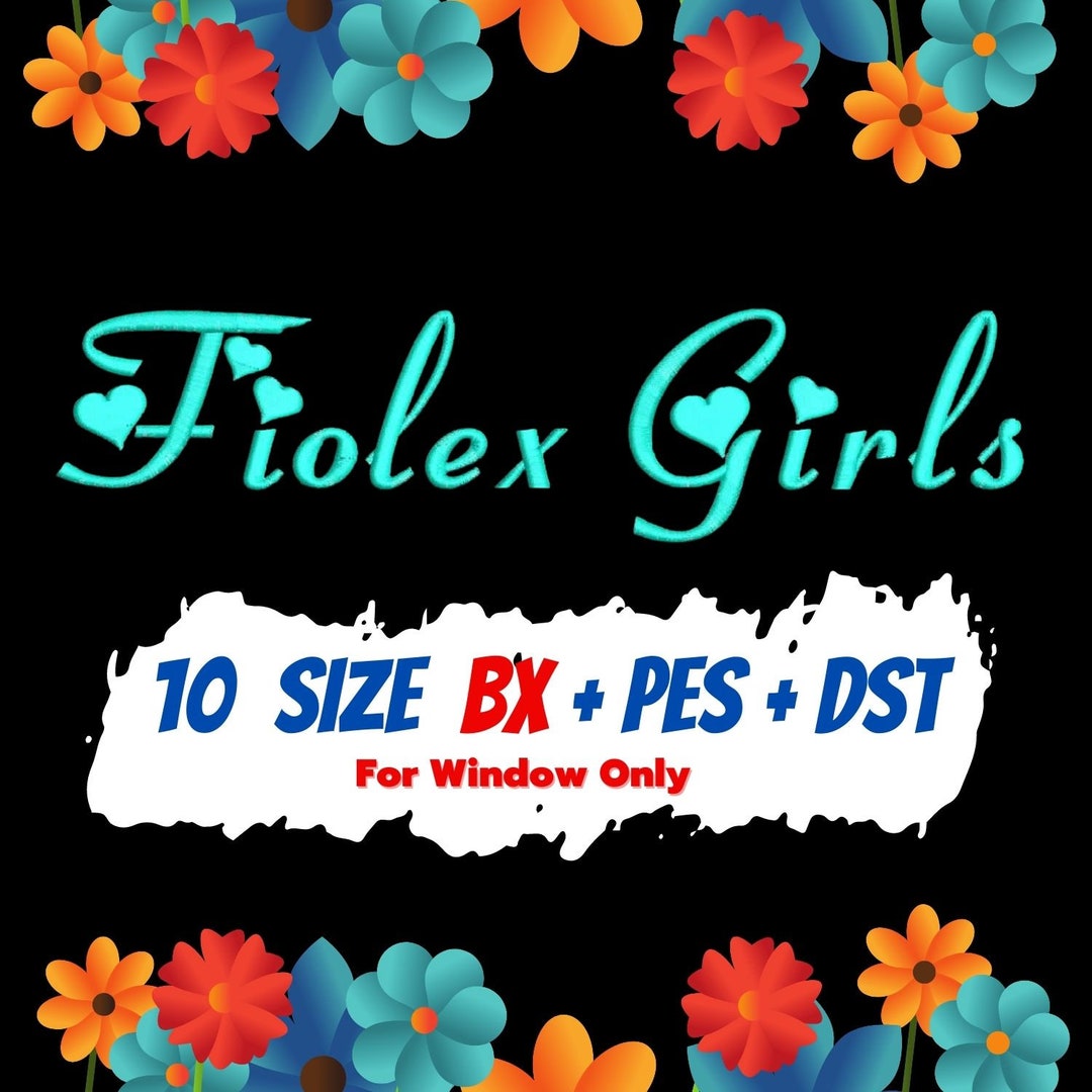 Fiolex Girls Embroidery Fonts,pes,dst,bx File,valentine Font,embroidery ...
