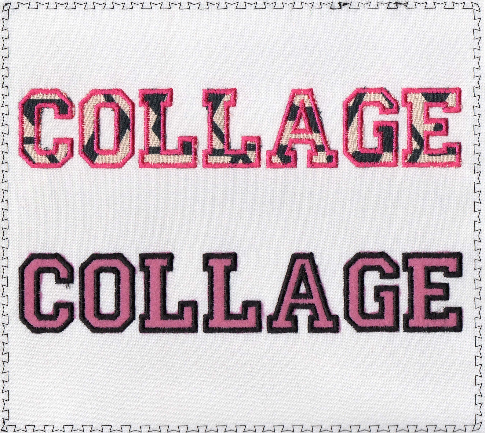 College Applique Font Embroidery Designs Machine Embroidery Designs ...