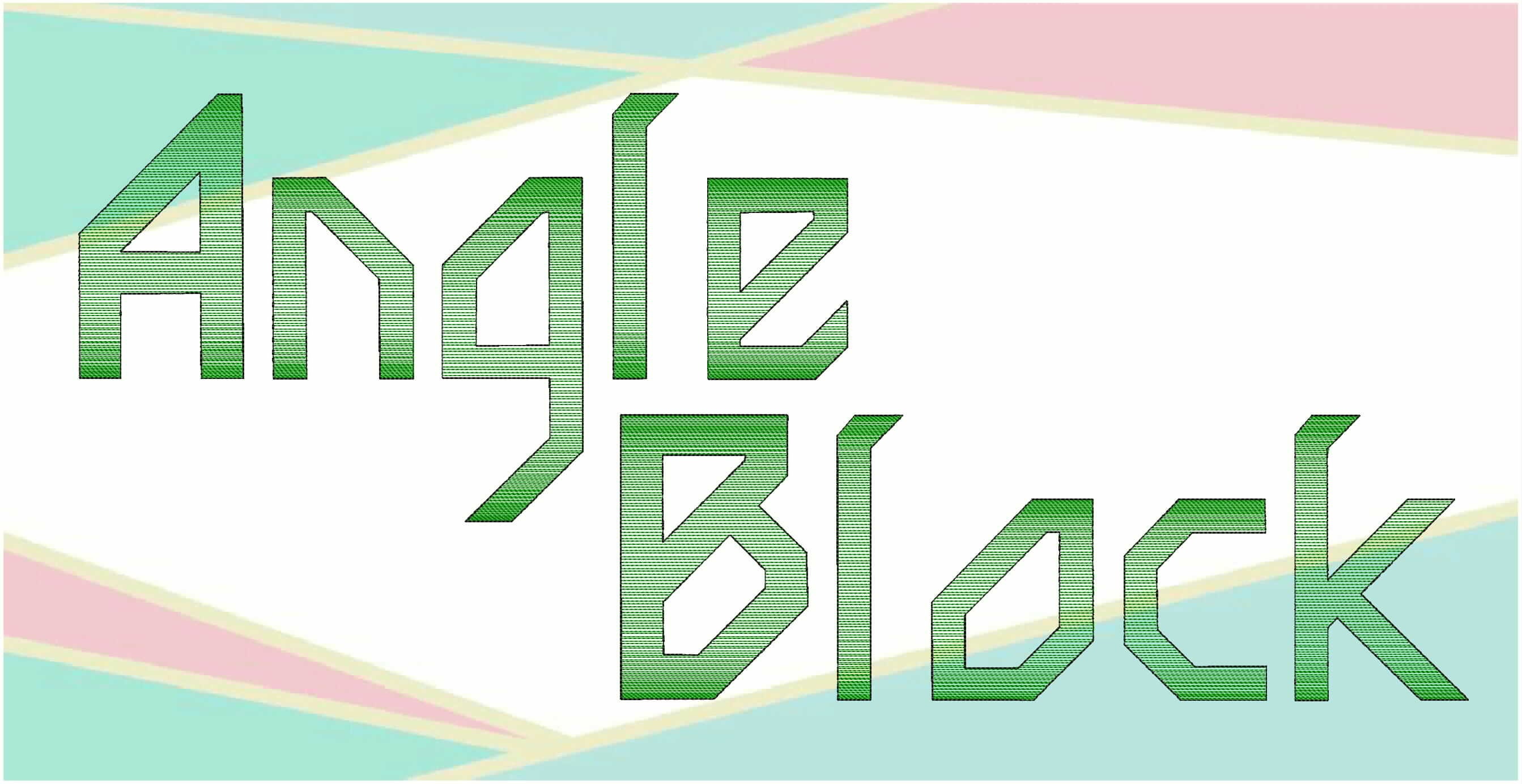 Angle Block Sketch Embroidery Font Machine Embroidery Designs | Etsy