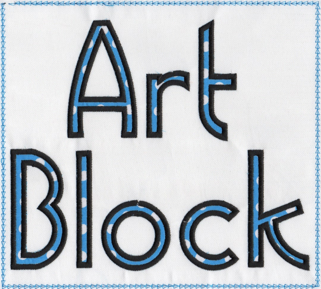 Art Block Applique Font Embroidery Designs Machine Embroidery Designs ...