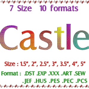 Castle Blending Embroidery Fonts Machine Embroidery Designs Monogram ...