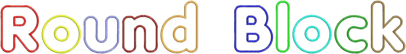 Round Block Applique Font Embroidery Designs Machine | Etsy