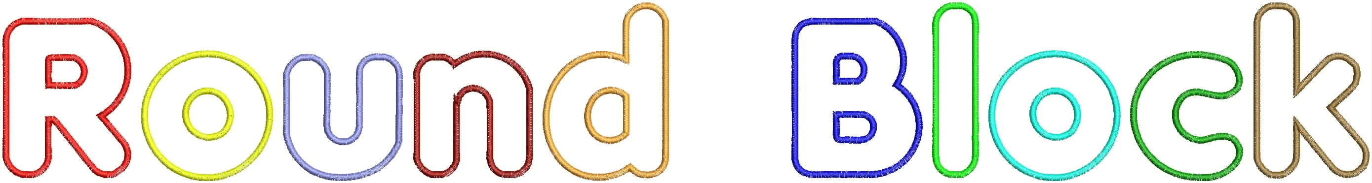 Round Block Applique Font Embroidery Designs Machine - Etsy 日本