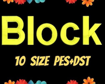 Dst Block Letters - Etsy