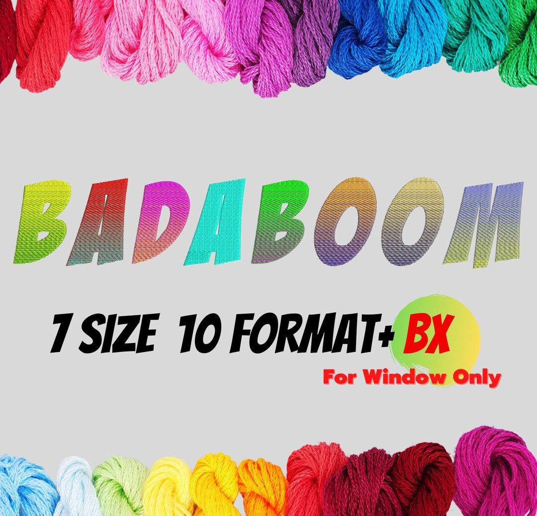 Badaboom Blending 2 Color Embroidery Fonts,machine Embroidery Designs ...