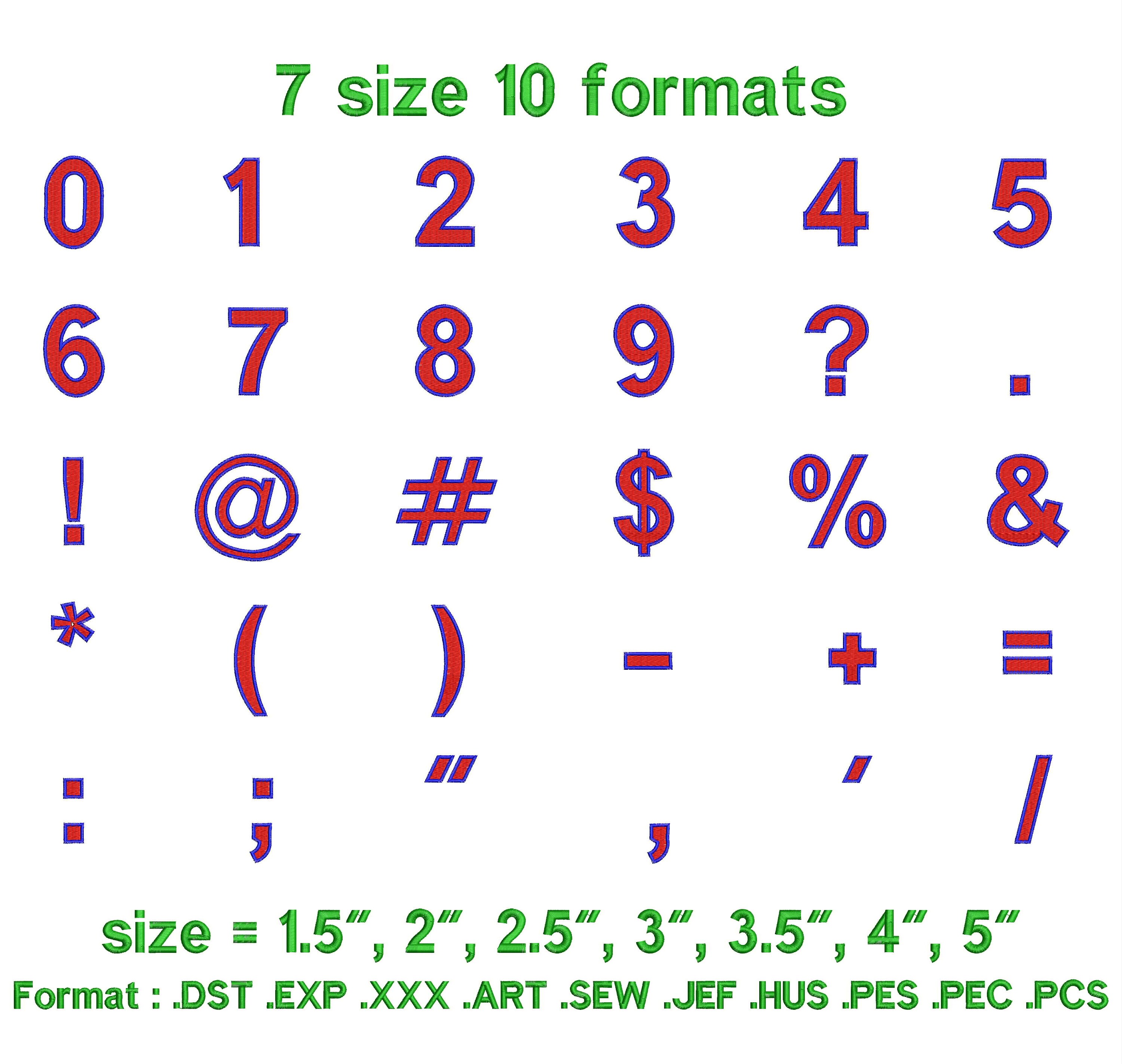 Block 2 Color(fill+satin) Embroidery Fonts Machine Embroidery Designs ...