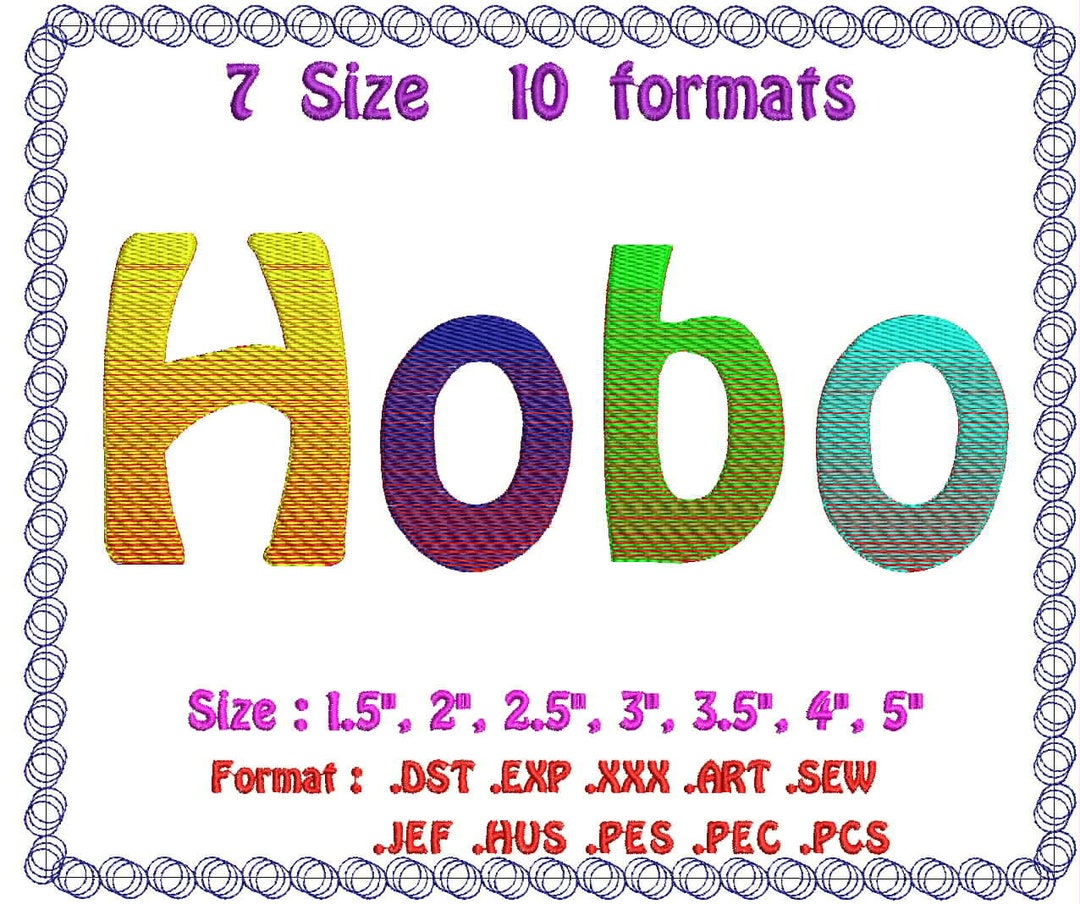 Hobo Blending Embroidery Fonts Machine Embroidery Designs Monogram ...