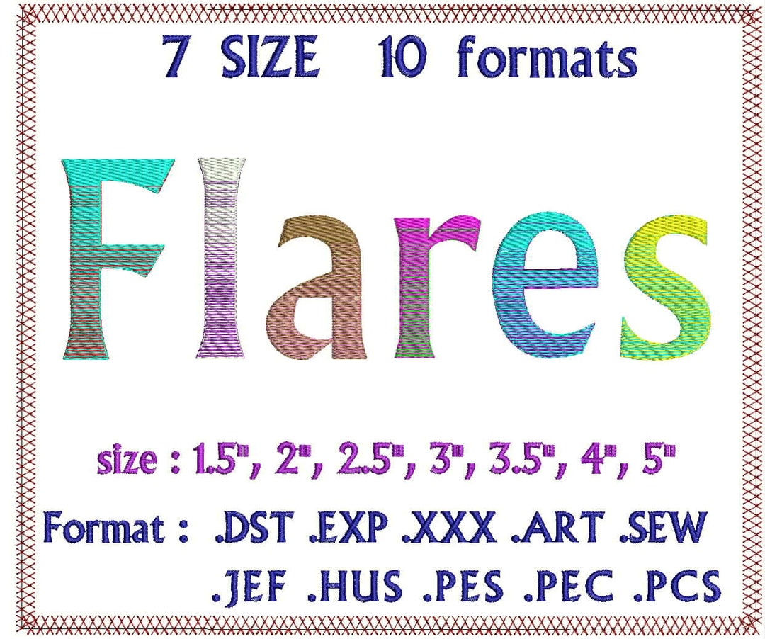 Flares Blending Embroidery Fonts Machine Embroidery Designs Monogram ...