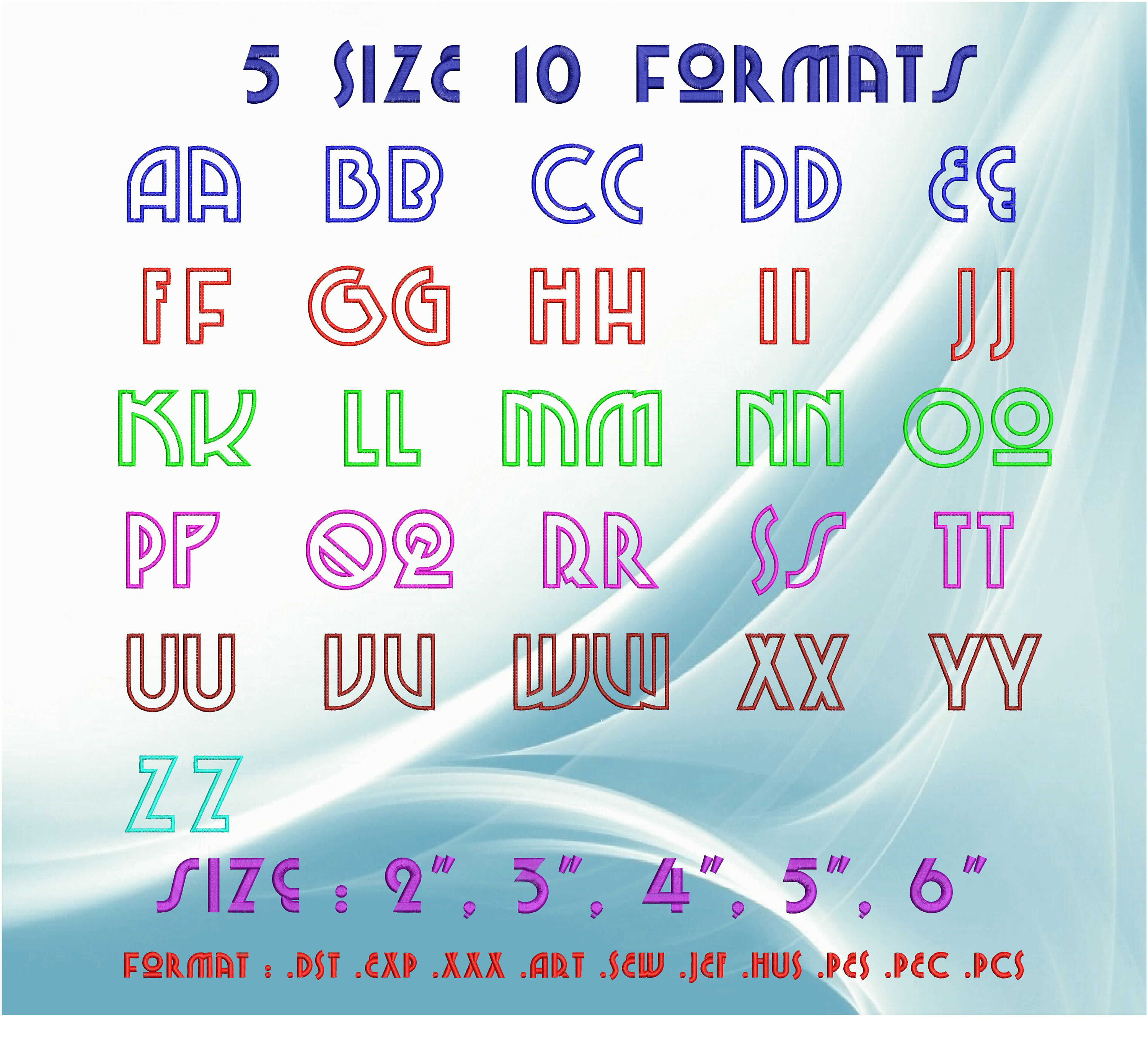 Chi-town Applique Font Monogram Alphabet Font Machine - Etsy