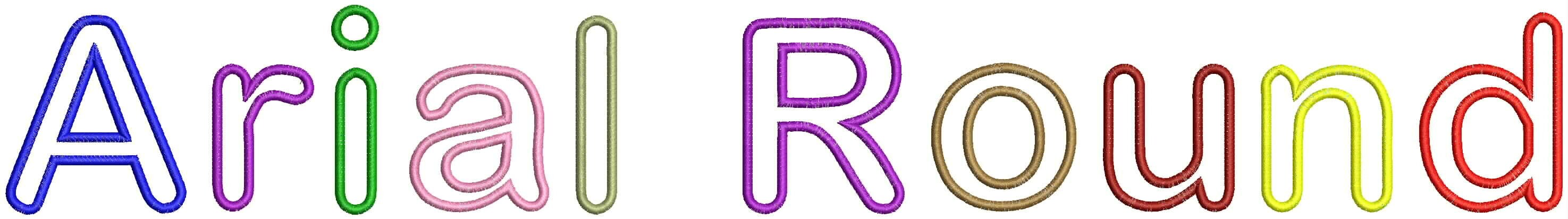 Arial Round Applique Font Embroidery Designs Machine - Etsy