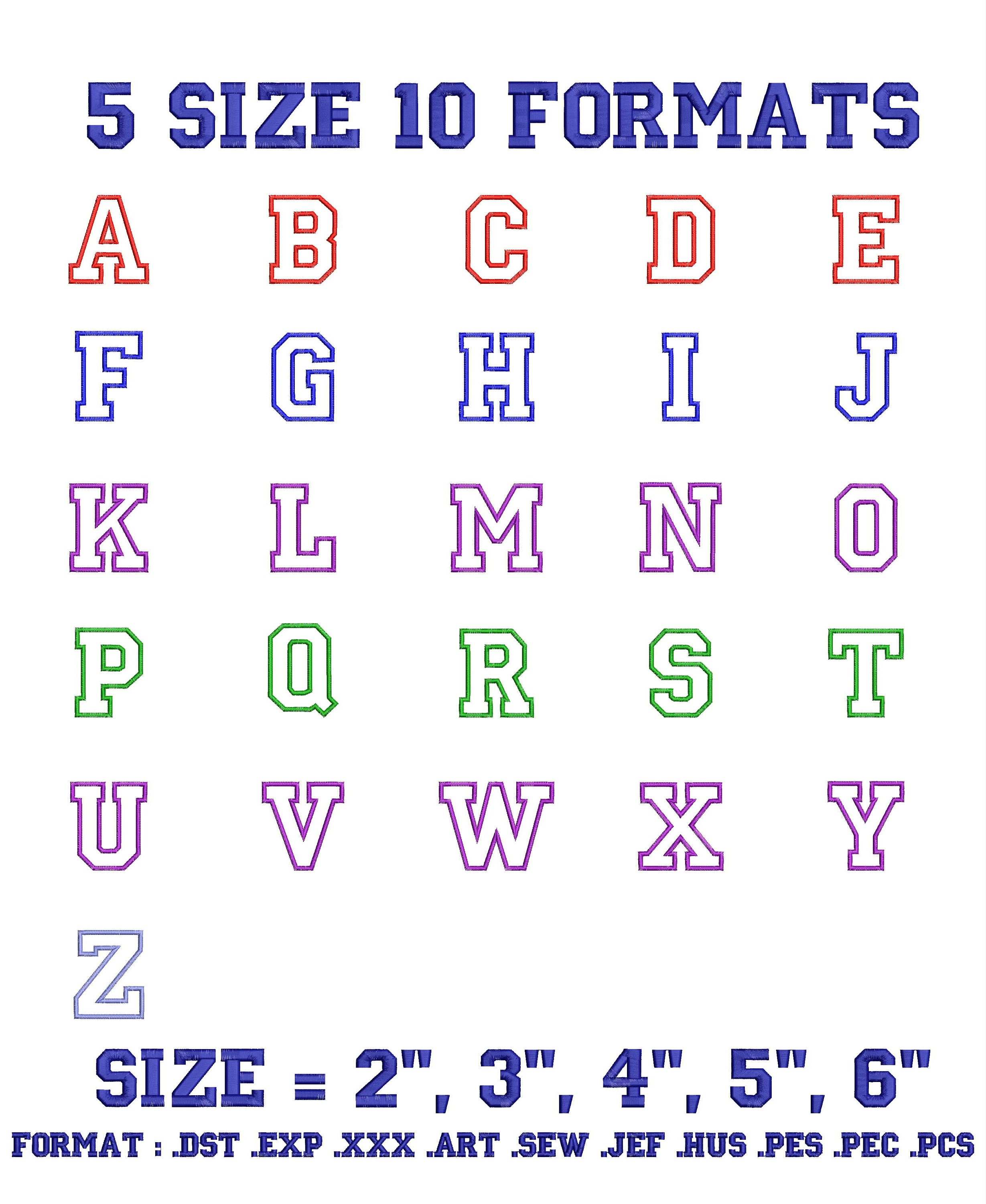 College Applique Font Embroidery Designs Machine Embroidery Designs ...