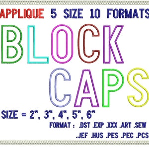 Block Caps Applique Font Embroidery Designs Machine Embroidery Designs ...