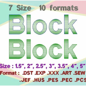Block Sketch Embroidery Font Machine Embroidery Designs Monogram ...